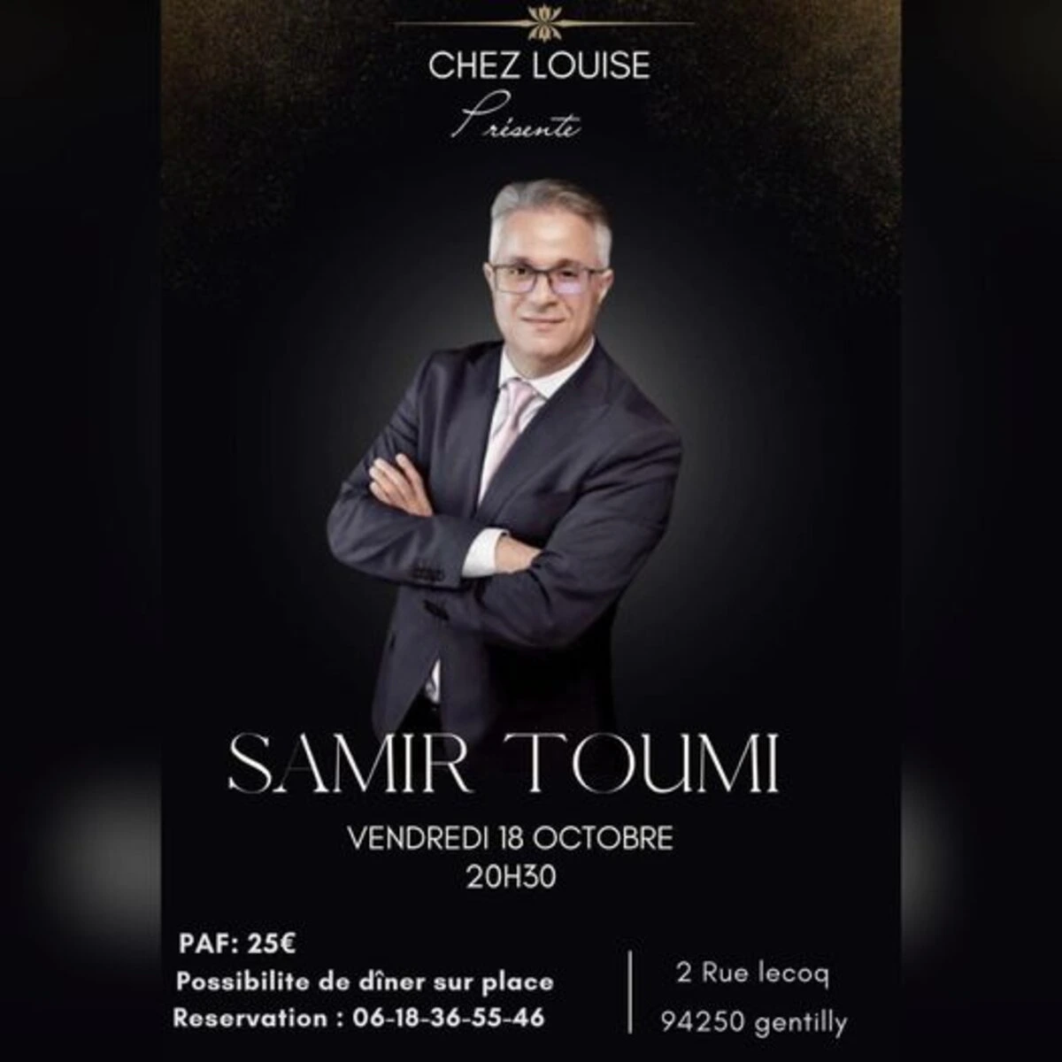 Billet concert chaabi de Samir Toumi à Paris – Vendredi 18 Octobre 2024 ...